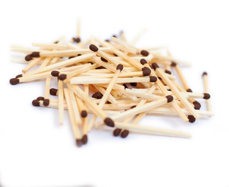 Many Match Isolated on a White Background Stock Image - Image of group ...