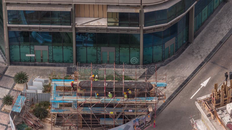 Reinforcement for Pouring Concrete Under the Foundation Stock Footage ...