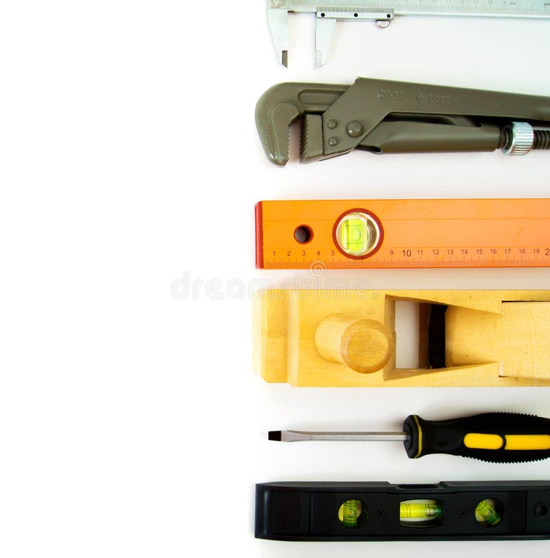 Many Working Tools - Caliper, Ruler and Others on Stock Photo - Image ...
