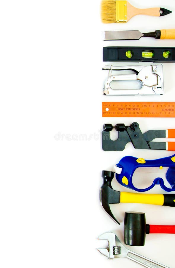 Many Working Tools - Hammer, Saw and Others on Stock Photo - Image of ...
