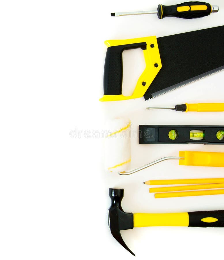 Many Working Tools - Hammer, Saw and Others on Stock Image - Image of ...