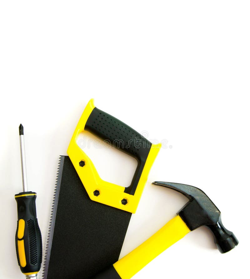 Many Working Tools - Hammer, Saw And Others On Stock Image - Image of ...