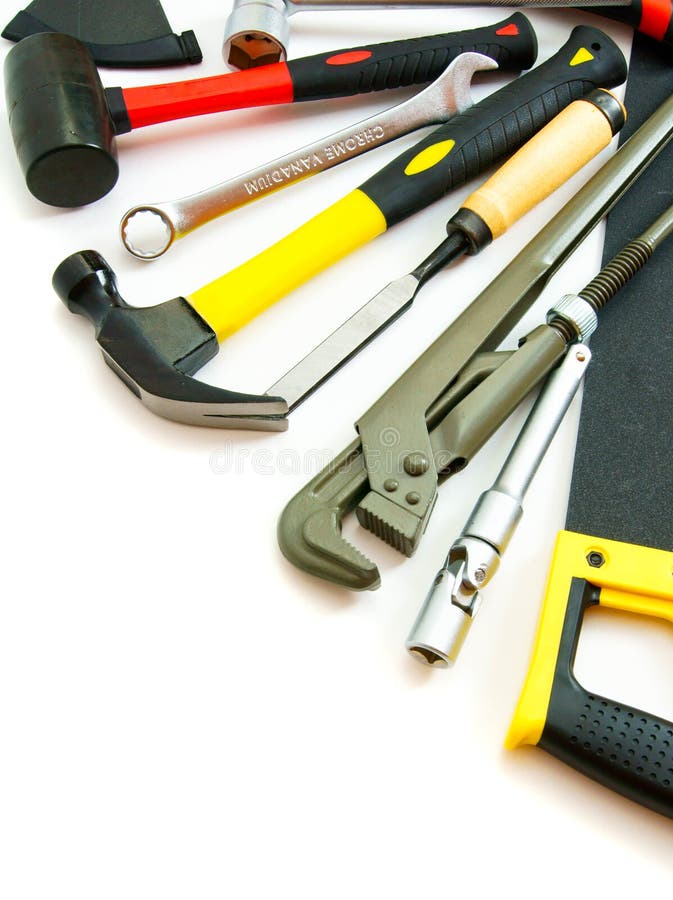 Many Working Tools - Saw, Axe, Pliers and Others Stock Image - Image of ...