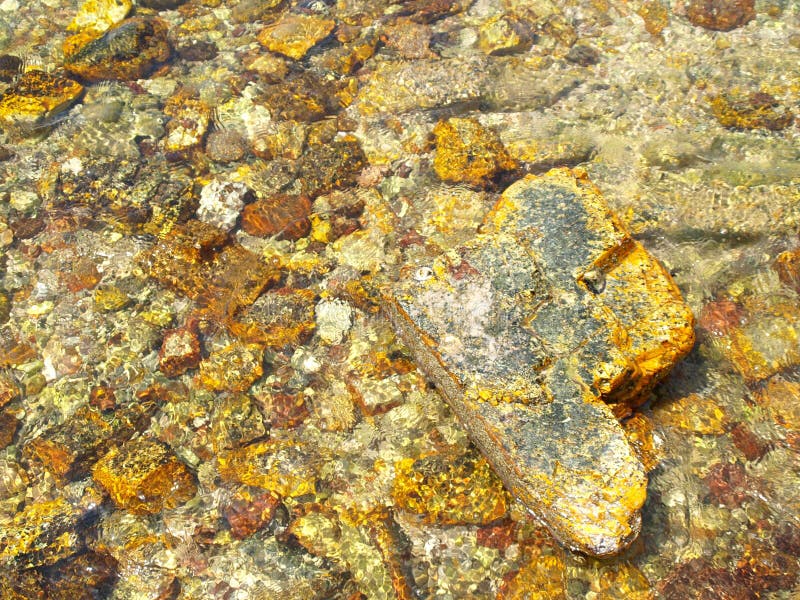 Many Yellow Rock, in the Sea Stock Image - Image of water, sand: 36656753