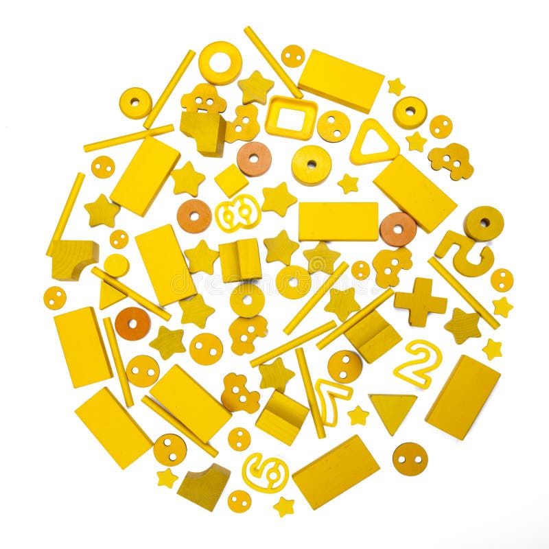 Many yellow toys stock photo. Image of blocks, baby - 130968382