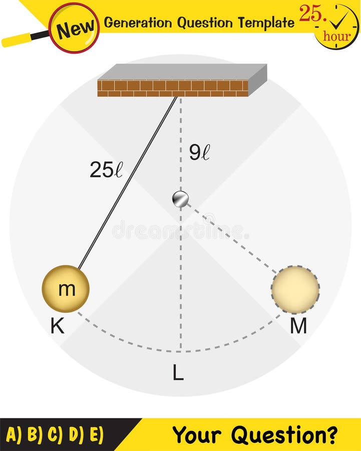 Physics, Simple Harmonic Motion, Exam Question, Eps Stock Illustration ...