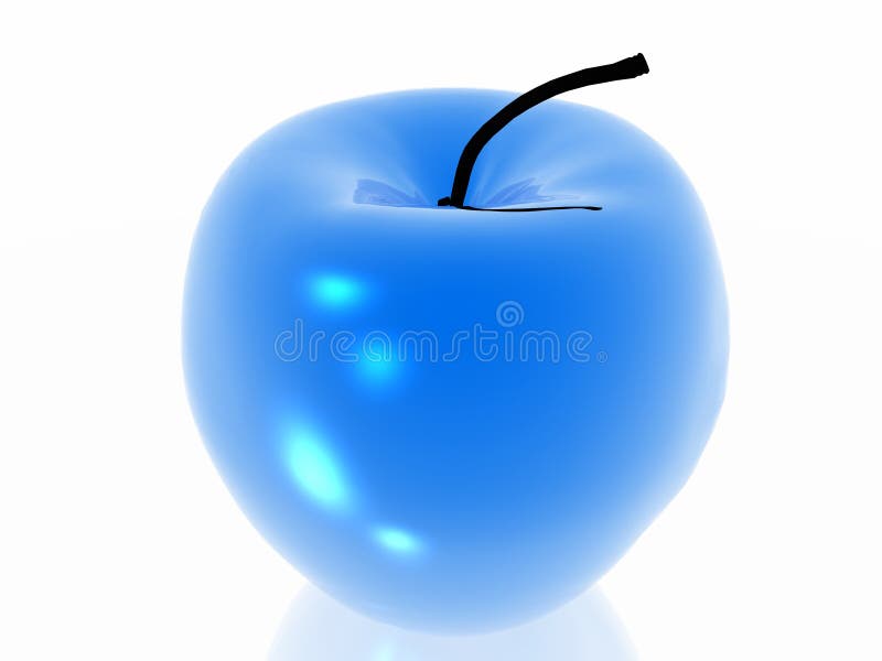 Manzana azul stock de ilustración. Ilustración de amor - 1810997