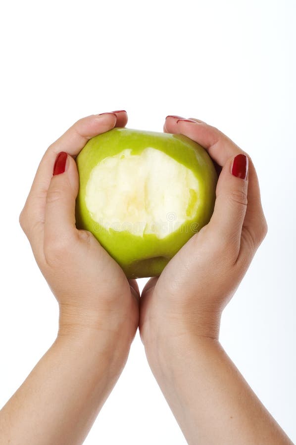 Manzana mordida imagen de archivo. Imagen de dieta, delicioso - 2811723