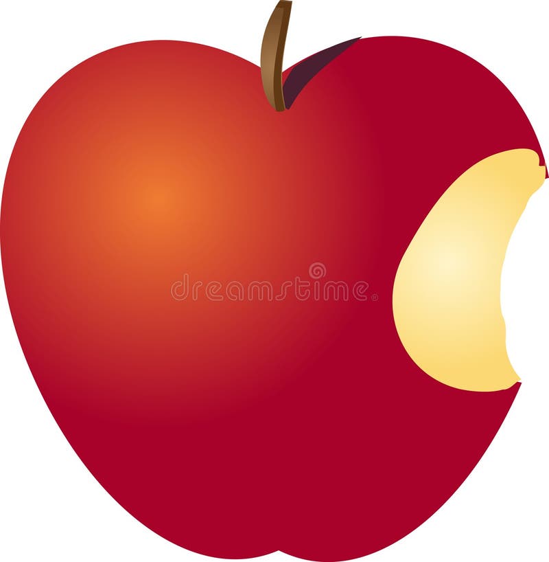 Manzana mordida ilustración del vector. Ilustración de iconos - 3006249