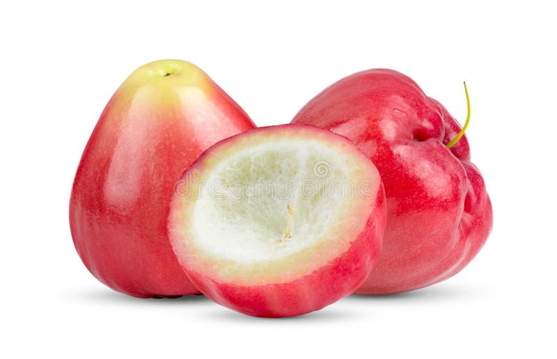 Manzana Rosa Aislada En Blanco Foto de archivo - Imagen de crudo, sano ...