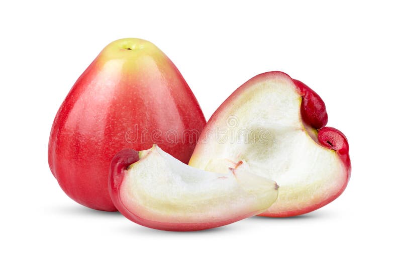 Manzana Rosa Aislada En Blanco Imagen de archivo - Imagen de rojo ...