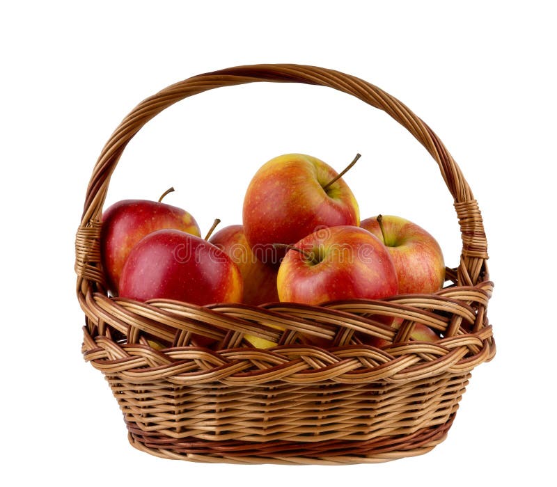 Manzanas en la cesta imagen de archivo. Imagen de cubo - 26625731