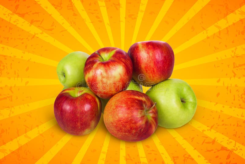 Manzanas rojas y verdes imagen de archivo. Imagen de postre - 51189737