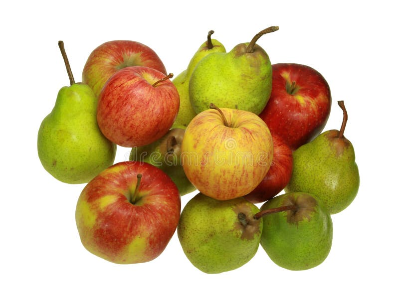 Manzanas y peras imagen de archivo. Imagen de alimento - 14419707