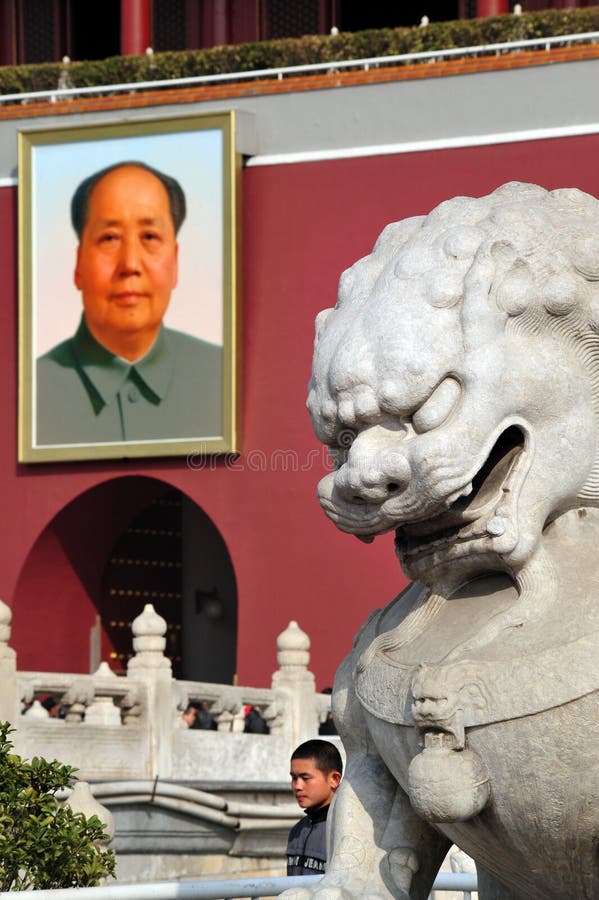 Mao Zedong - Tiananmen-Platz Peking China Redaktionelles Foto - Bild ...