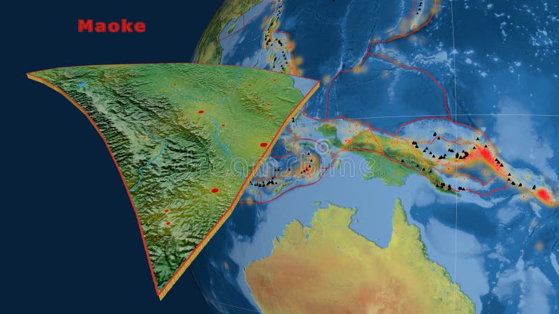 Maoke Plate Described and Presented - Topographic Stock Illustration ...