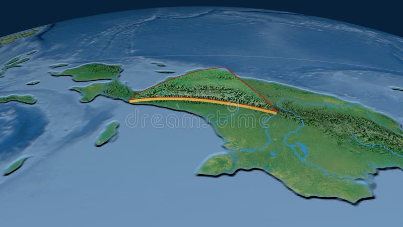 Maoke Plate Extruded - Topographic Stock Illustration - Illustration of ...