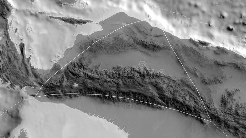 Maoke Tectonic Plate. Physical Map Stock Illustration - Illustration of ...