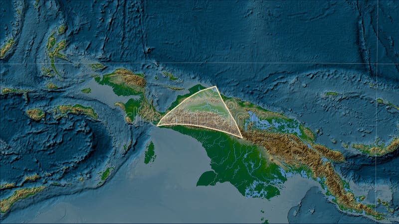 Maoke Tectonic Plate. Physical Map Stock Illustration - Illustration of ...