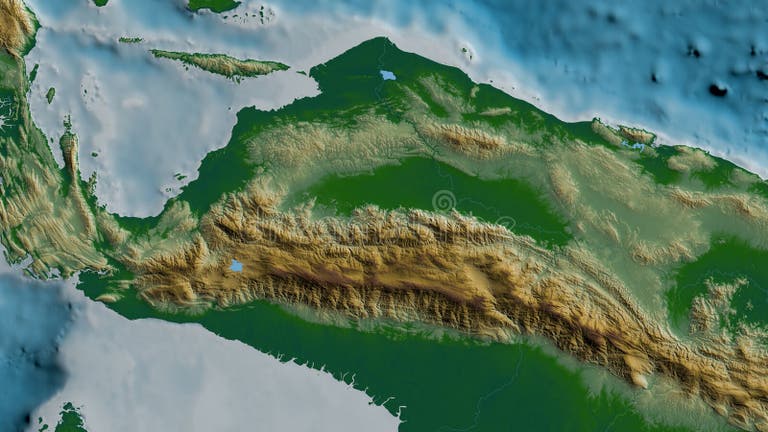 Maoke Tectonic Plate - Raster. Physical Stock Illustration ...