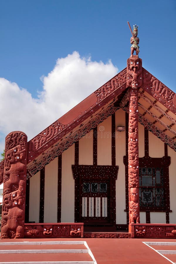 Maori Wharenui, Ohinemutu, Rotorua Editorial Image - Image of ohinemutu ...