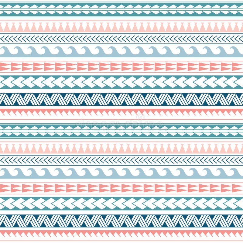 Maori-Inspired Geometric Seamless Pattern Stock Vector - Illustration ...