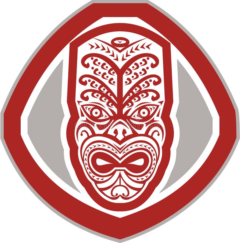 Maori Mask Tattoo. Polynesian Style Face. Hawaiian Tribal Patterns ...