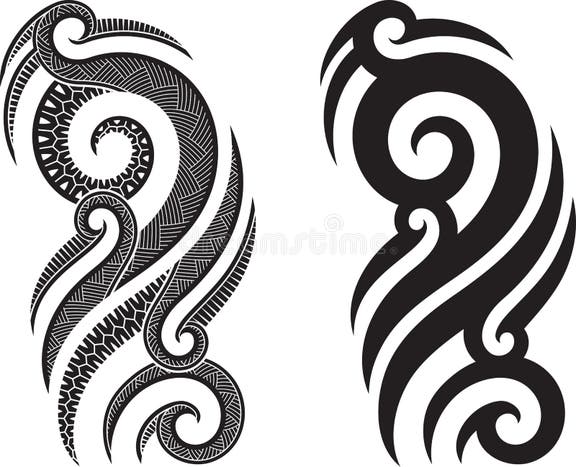 Maori tattoo pattern stock vector. Illustration of design - 24843320