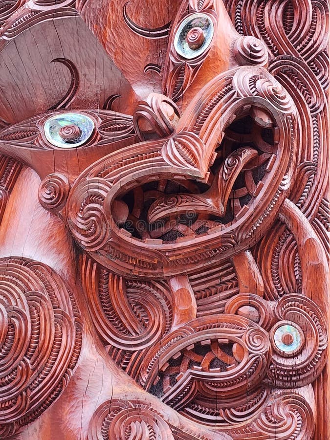 Maori Wood carving stock photo. Image of tongue, ancestor - 4110288