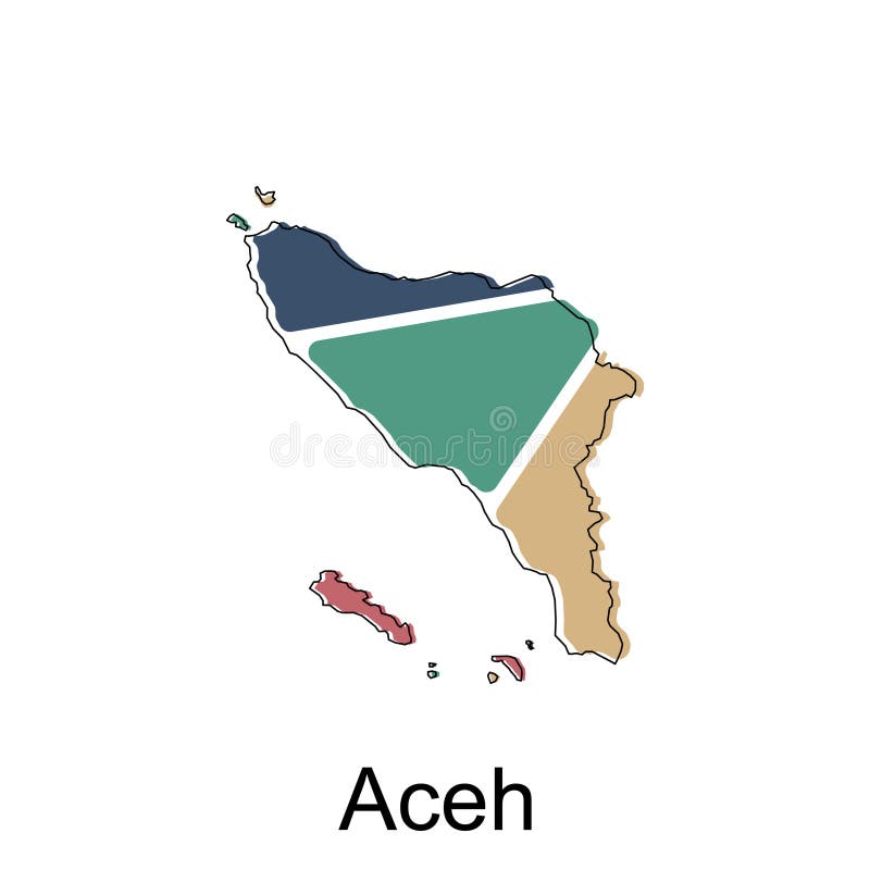 Map of Aceh Element Graphic Illustration Template Stock Vector ...