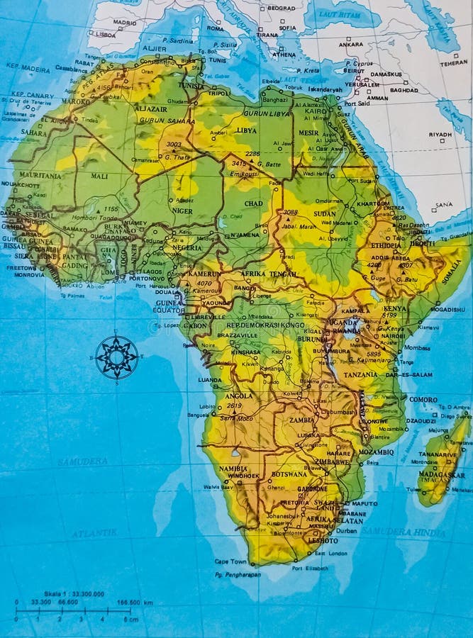 Map of Africa. Close up stock image. Image of pattern - 262839959