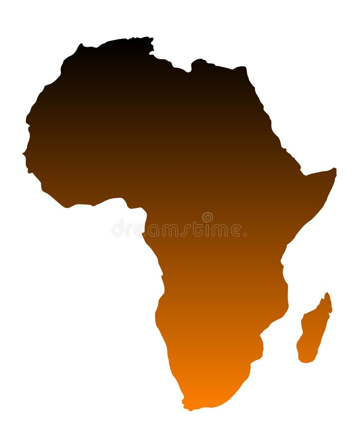 Map of Africa in Brown Squares Stock Vector - Illustration of world ...