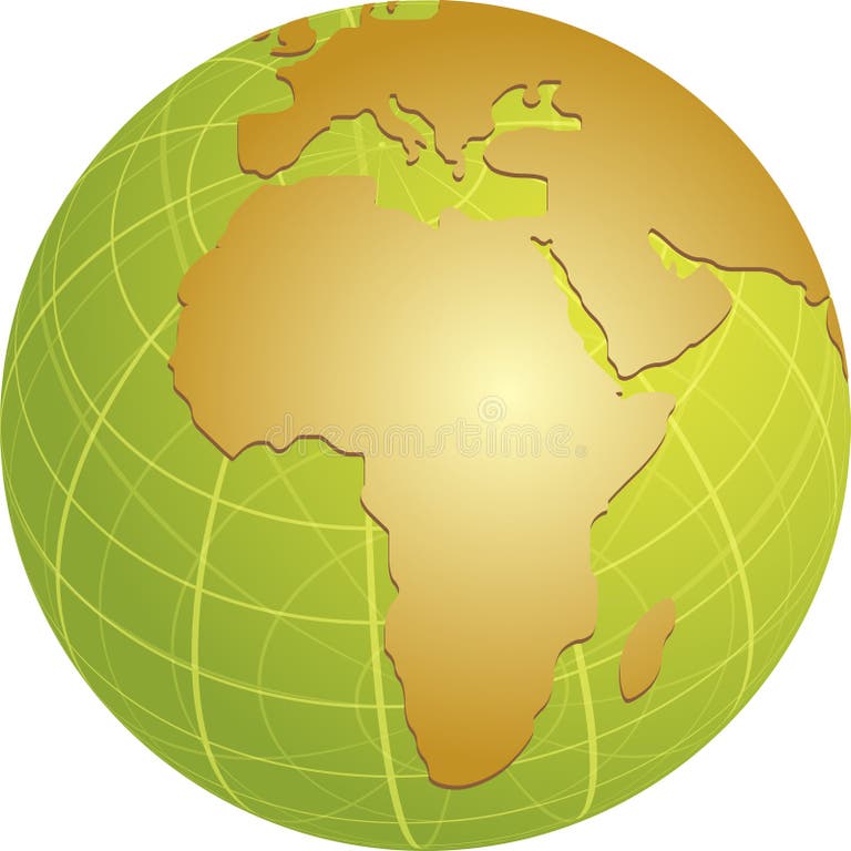Africa Globe Illustration Map Stock Illustrations – 72,420 Africa Globe ...