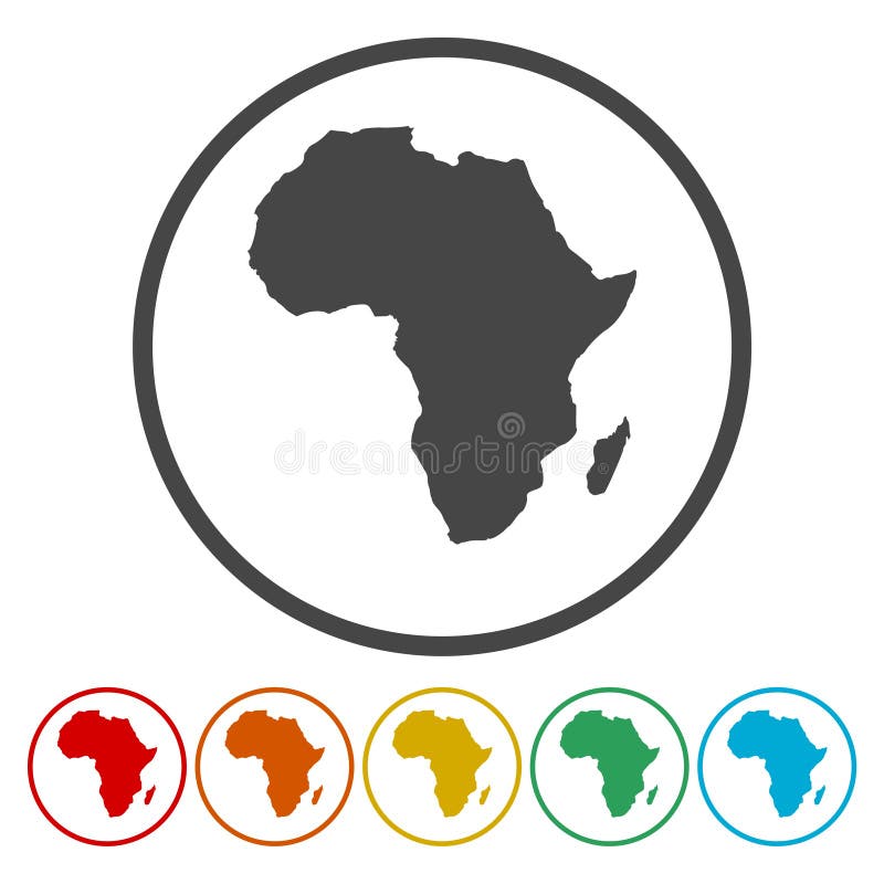 Africa Map, Africa Continent Icon, Simple Vector Icon Stock Vector ...