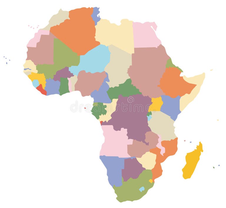 A map of Africa stock vector. Illustration of african - 41328444