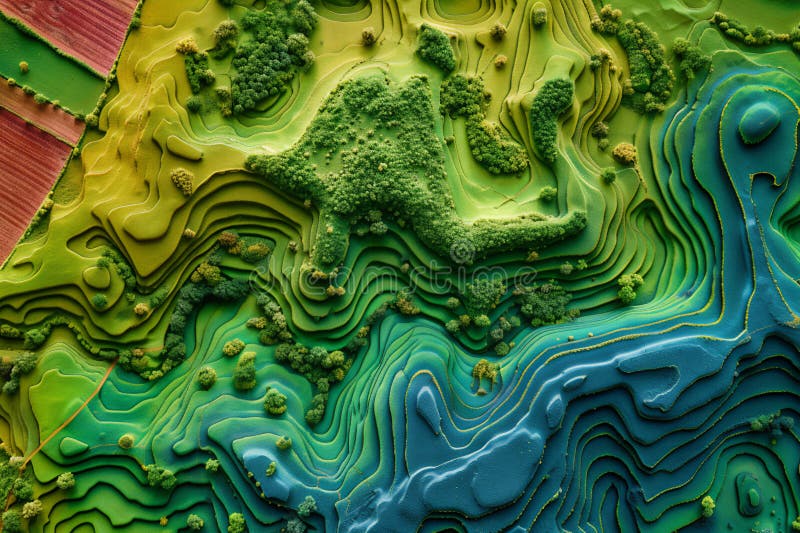 Map of Agricultural Fields Made with LIDAR Technology. GIS Product Made ...