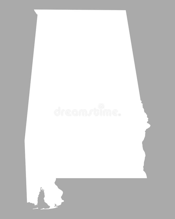 Map of Alabama stock vector. Illustration of state, vector - 94303632