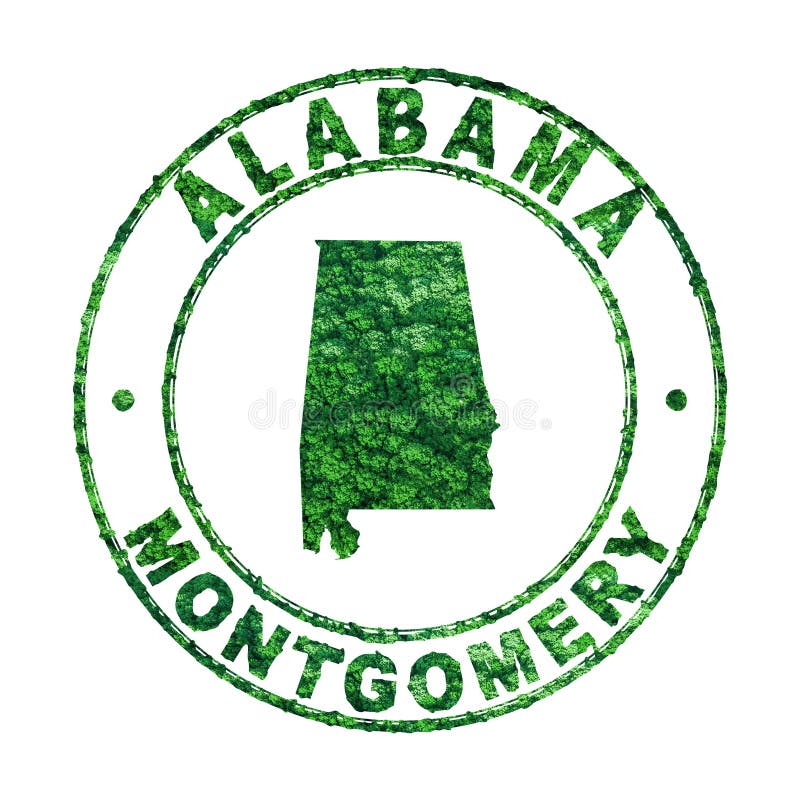 Map of Alabama, Environment Concept, Co2 Emission Concept Stock ...