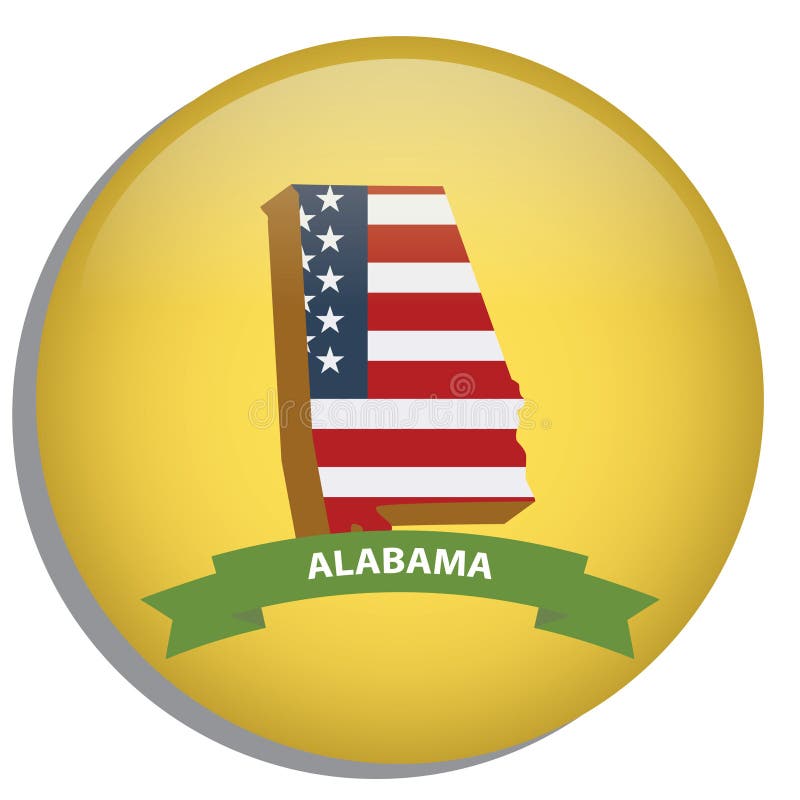 Map of Alabama State. Vector Illustration Decorative Design Stock ...