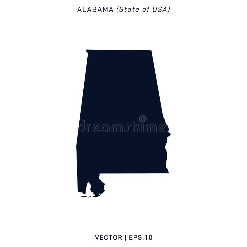 Map of Alabama Vector Design Template Stock Vector - Illustration of ...