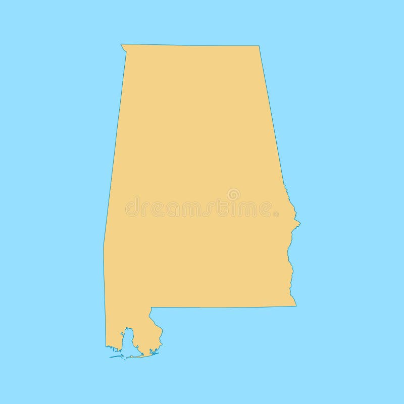 Map of the Alabama stock vector. Illustration of symbol - 204635070