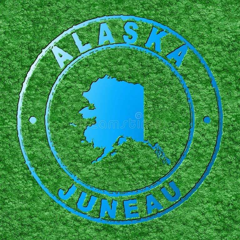 Map of Alaska, Forest with Water Map Stock Illustration - Illustration ...