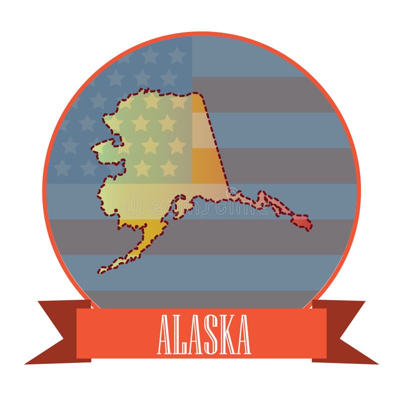 Map of Alaska State. Vector Illustration Decorative Design Stock Vector ...