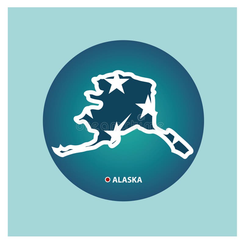 Alaska State Map. Vector Illustration Decorative Design Stock Vector ...