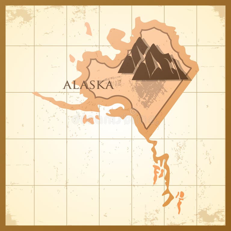 Map of Alaska State. Vector Illustration Decorative Design Stock Vector ...