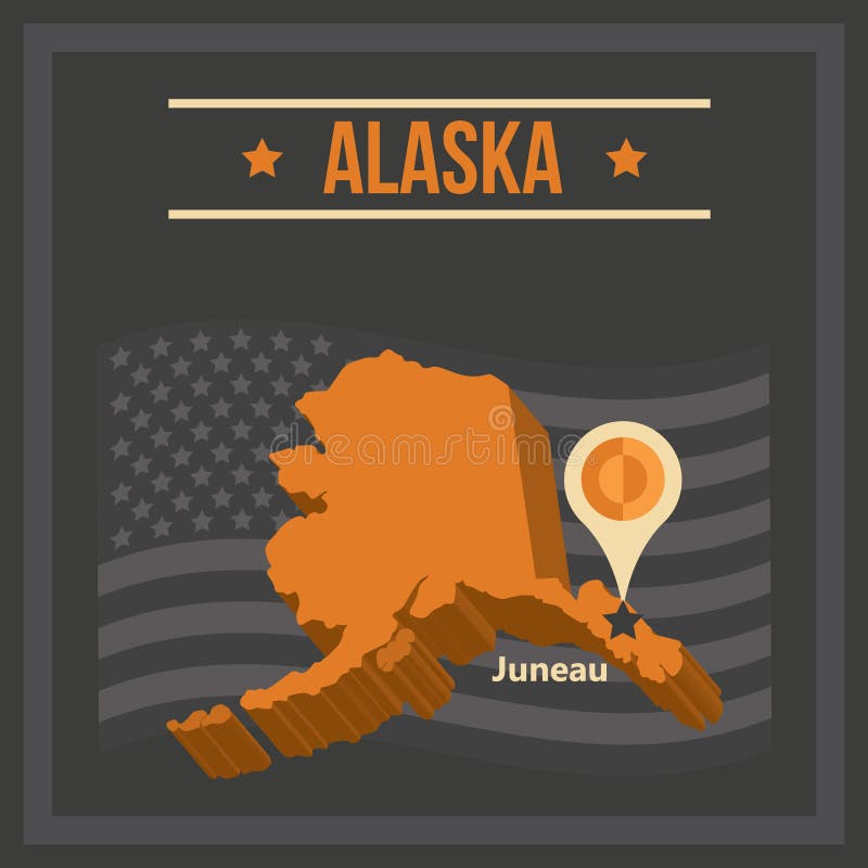 Map of Alaska State. Vector Illustration Decorative Design Stock Vector ...
