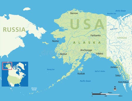 Alaska Russia Map Stock Illustrations – 301 Alaska Russia Map Stock ...