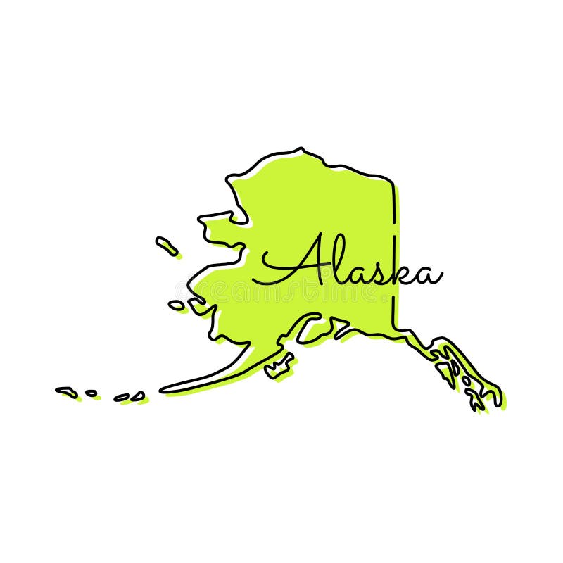 Map of Alaska Vector Design Template. Stock Vector - Illustration of ...