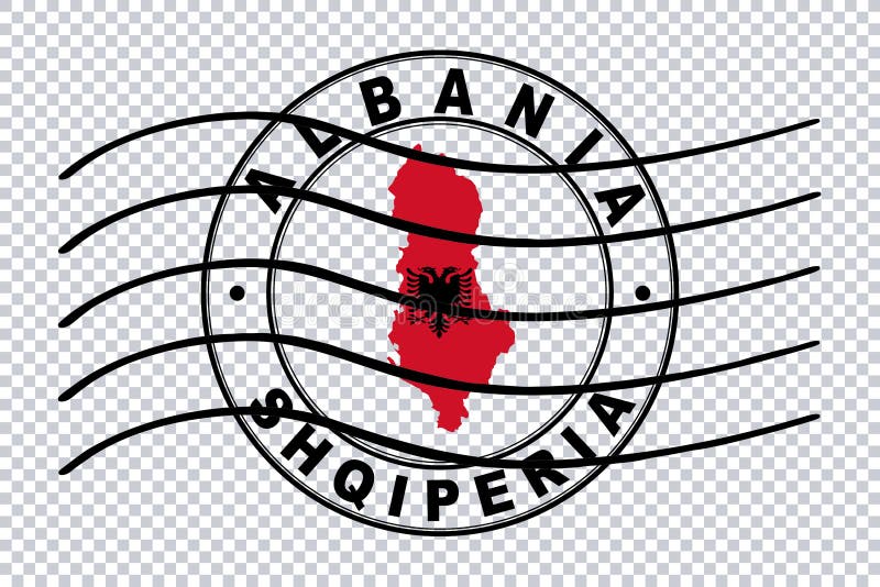 Map of Albania, Postal Passport Stamp, Travel Stamp Stock Illustration ...