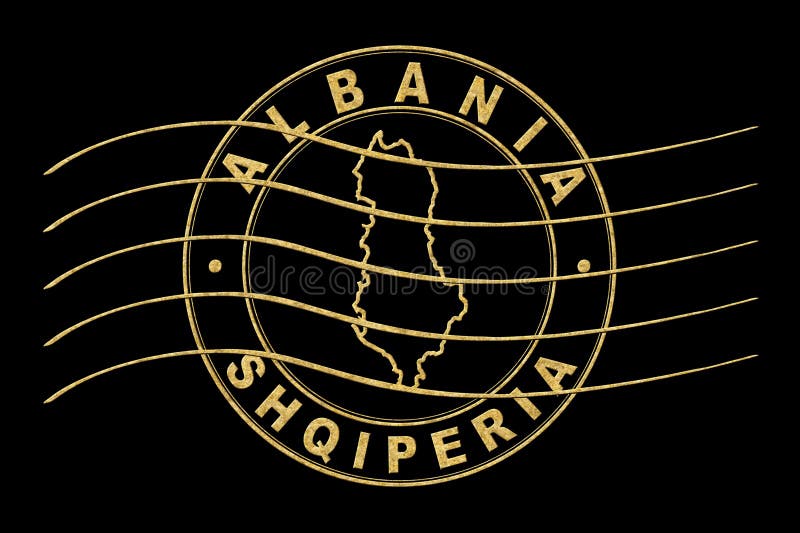 Map of Albania, Postal Passport Stamp, Travel Stamp Stock Illustration ...
